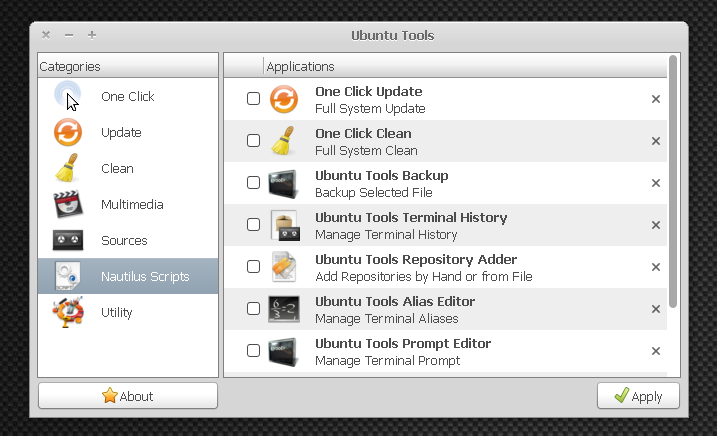 ΚΑΙΝΟΥΡΓΙΑ ΖΑΛΗ: UbuntuTools: Ubuntu Utilities με ένα κλίκ του ποντικιού