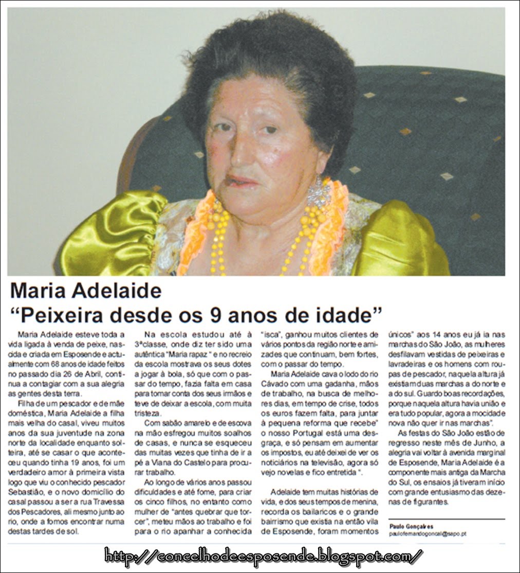 ESPOSENDE E O SEU CONCELHO : Maria Adelaide