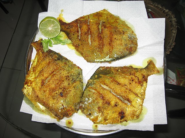 Experiments with myself: Bharle Paplet (Stuffed Pomfret)