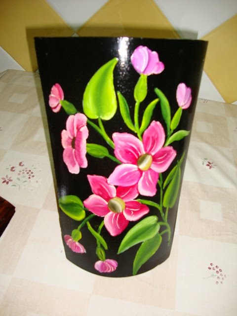 manualidades candy: teja con flores