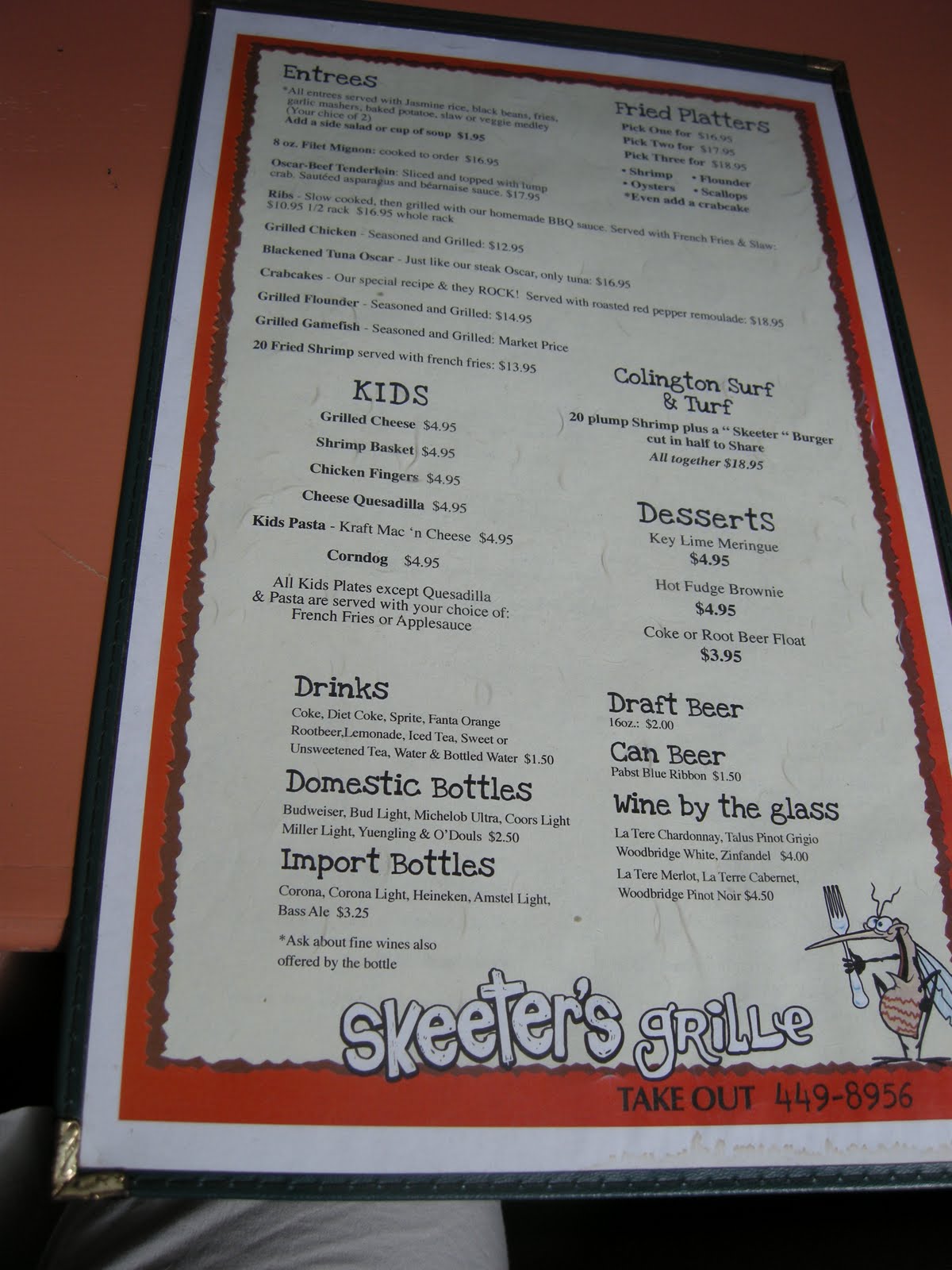 Kitchens Are Monkey Business: Early Dinner At Skeeter's.