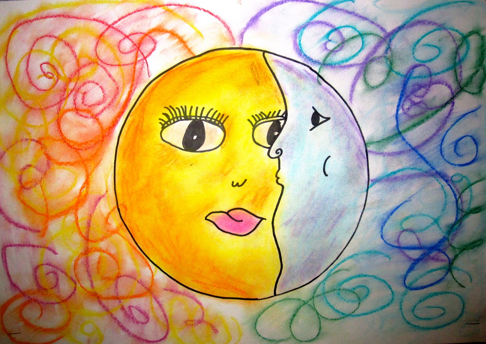 Art Explorium: Warm/Cool Sun and Moons