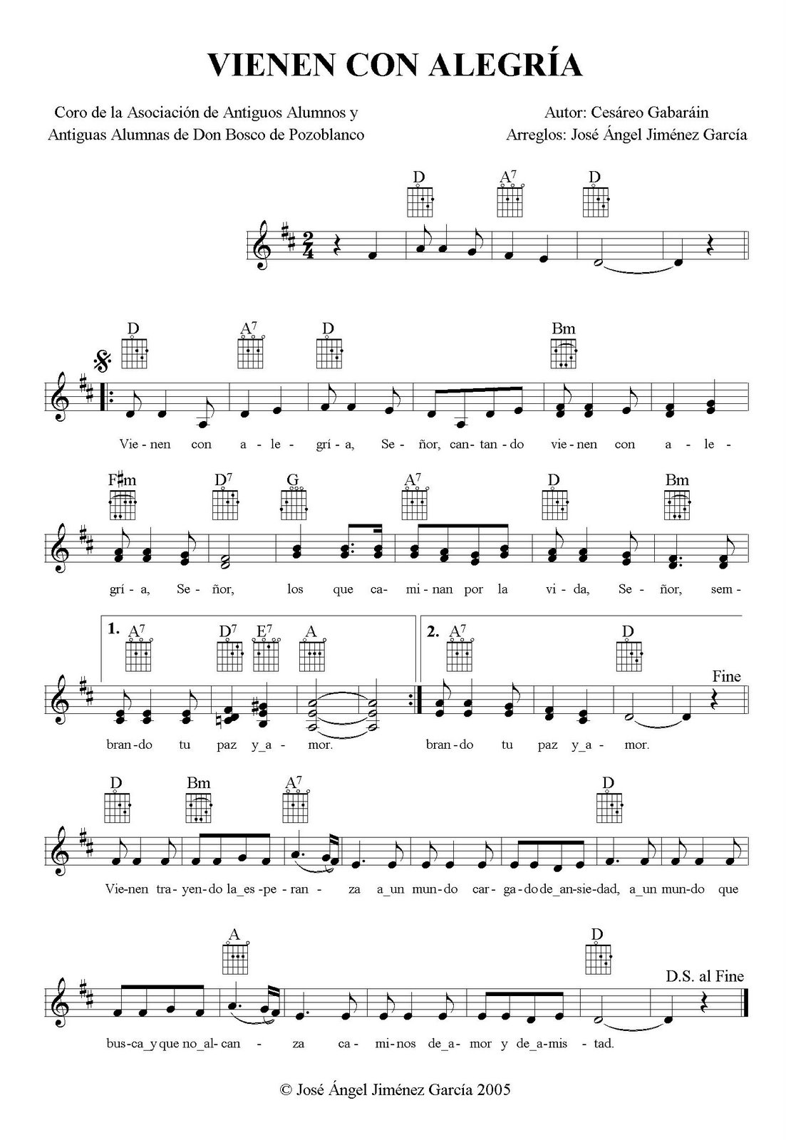 Vienen con alegría | Coro de la Asociación de Antiguos Alumnos y ...