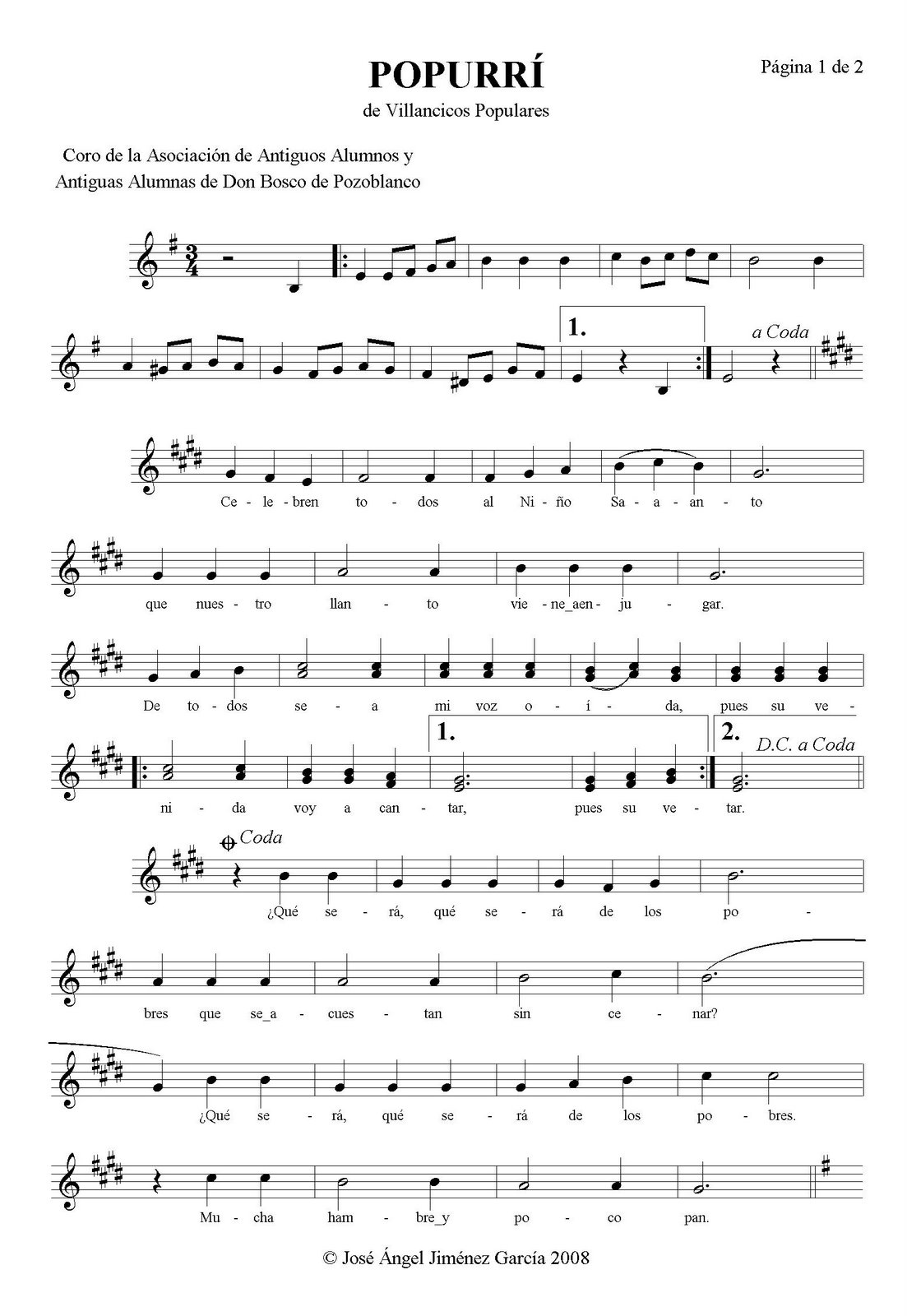 Popurrí de villancicos | Coro de la Asociación de Antiguos Alumnos y Antiguas Alumnas de Don Bosco