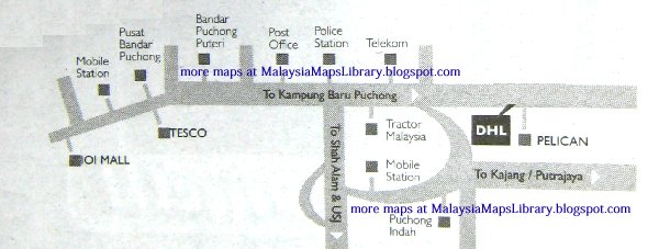 Malaysia Maps Library: Map of DHL Puchong