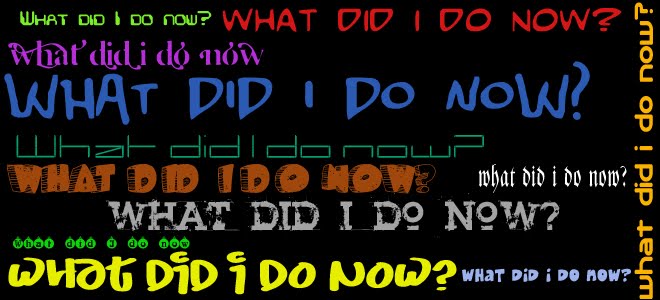 What Did I Do Now?: Whatever Happend to My Lunchbox?