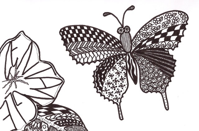 It's About Art and Design: Zentangle Butterfly