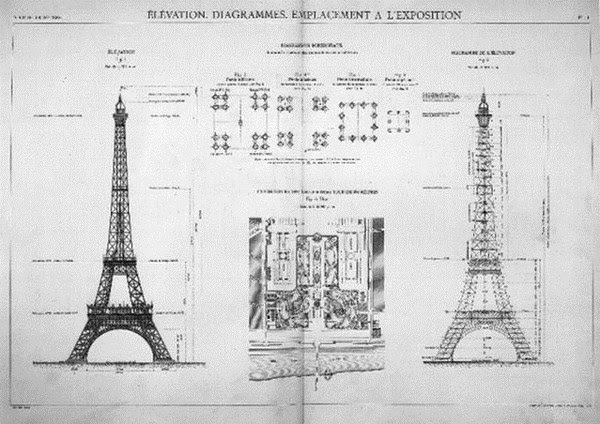 Eiffel Tower Plans and Stages of Construction, Paris, France: Most ...