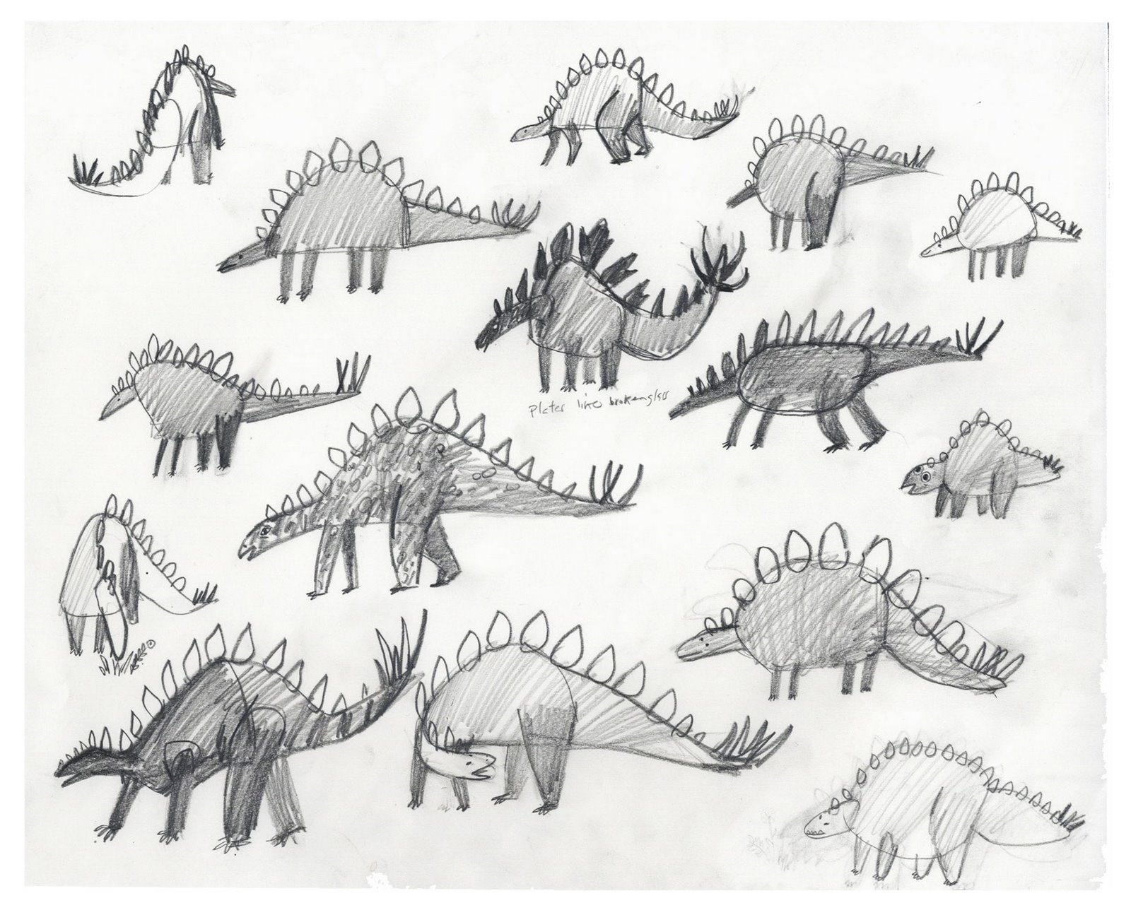 a lot of sketch in one! | Sketch your Stegosaurus!