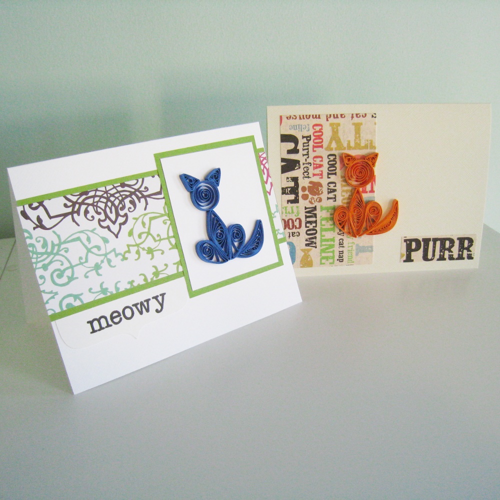 Fairy Cardmaker: Quilling Cats and Dogs – Custom Handmade Cards