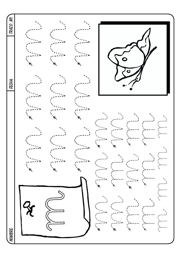 A BIT IN SPANISH, A BIT IN ENGLISH: Trazo de la M