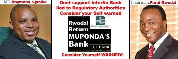 Interfin Bank Zimbabwe: Fraud by Raymond Njanike,Farai Rwodzi ...