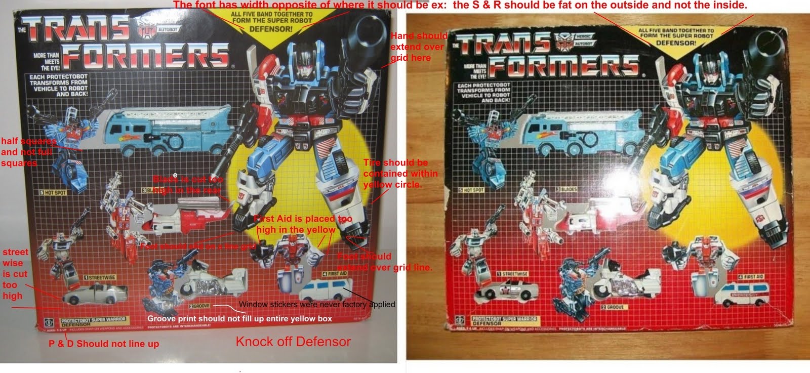 iamratchet: How to Spot a G1 Knock Off Defensor Gift Set