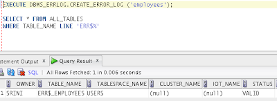 Srini's Boulevard: Errorlogging Clause in 10.1 and above
