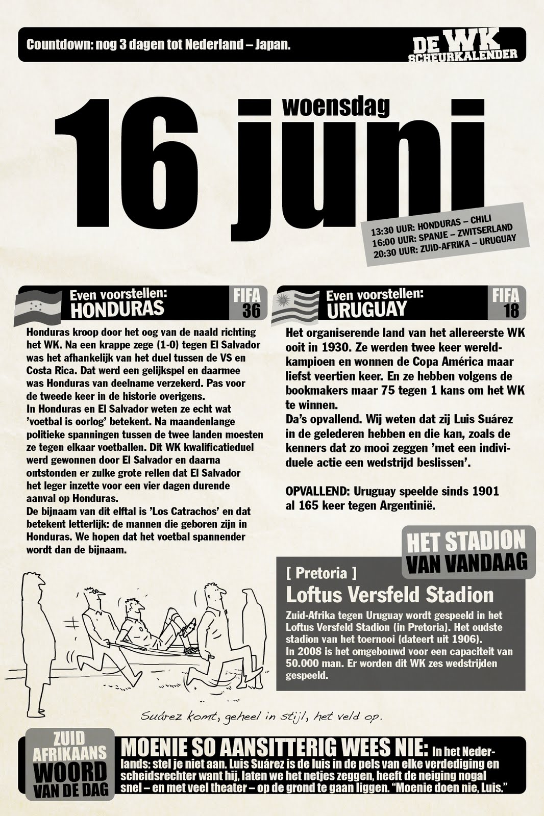 Het Zesde Vlak: Woensdag 16 juni op de WK Scheurkalender: