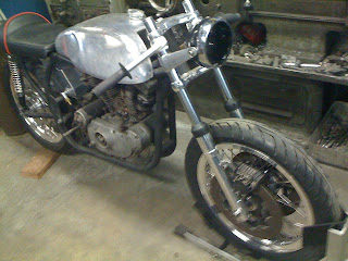 Norley Café Racer (a cross between a Norton and a Harley) : r/motorcycles