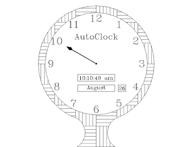 CADing and Coding: AutoClock - An AutoCAD Digital cum Analog Clock ...