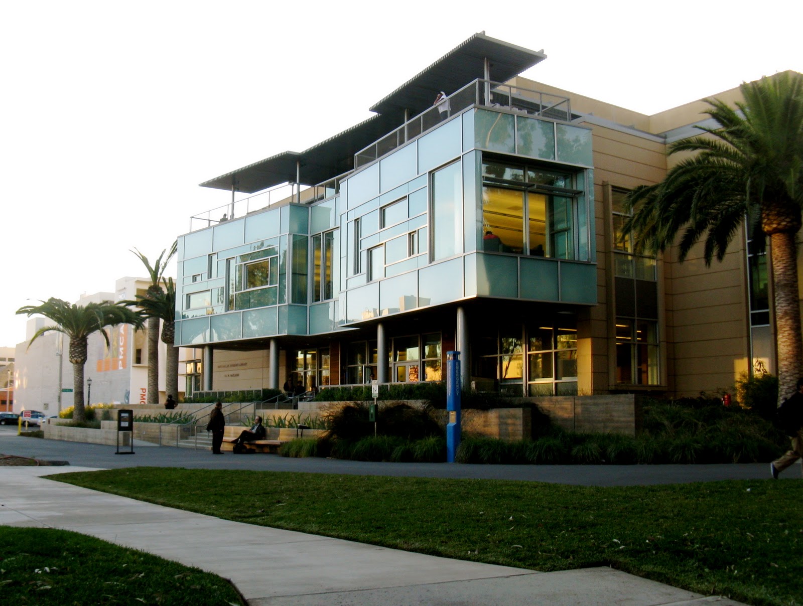 the sky is big in pasadena: fuller seminary library at sunset
