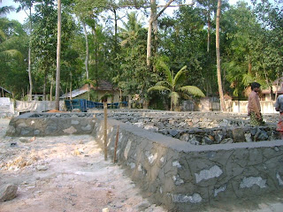 Kerala-House Construction at Cherthala: Foundation rubble work
