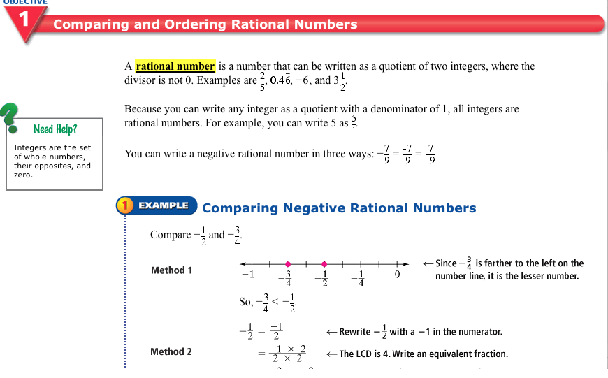 7bMaths: Chapter 3-10; Rational Numbers