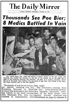 Video 48: OCTOBER 23, 1951: FERNANDO POE (Sr.) DIES OF HYDROPHOBIA