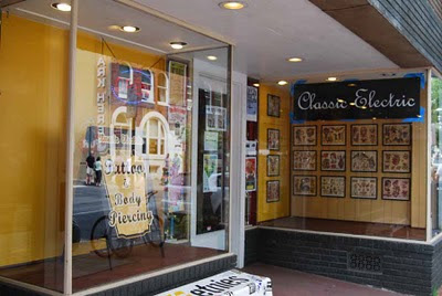 Lew's pics: Reflections - Tattoo Shop windows