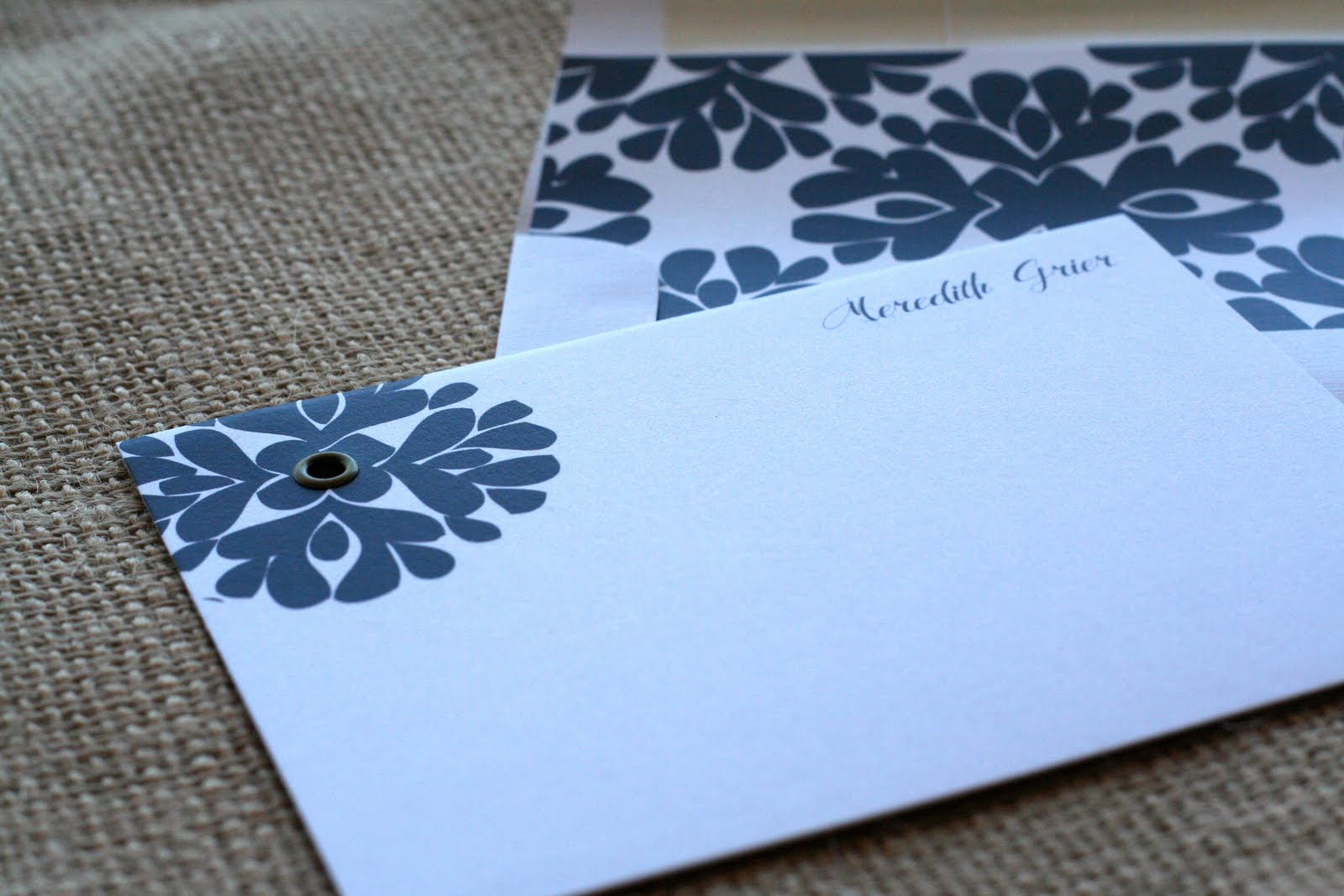 Paper and Thread: Custom Personalized Stationery Notecards