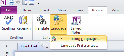 Gaggero's Technical Notes: MS Onenote -> Multilanguage proofing