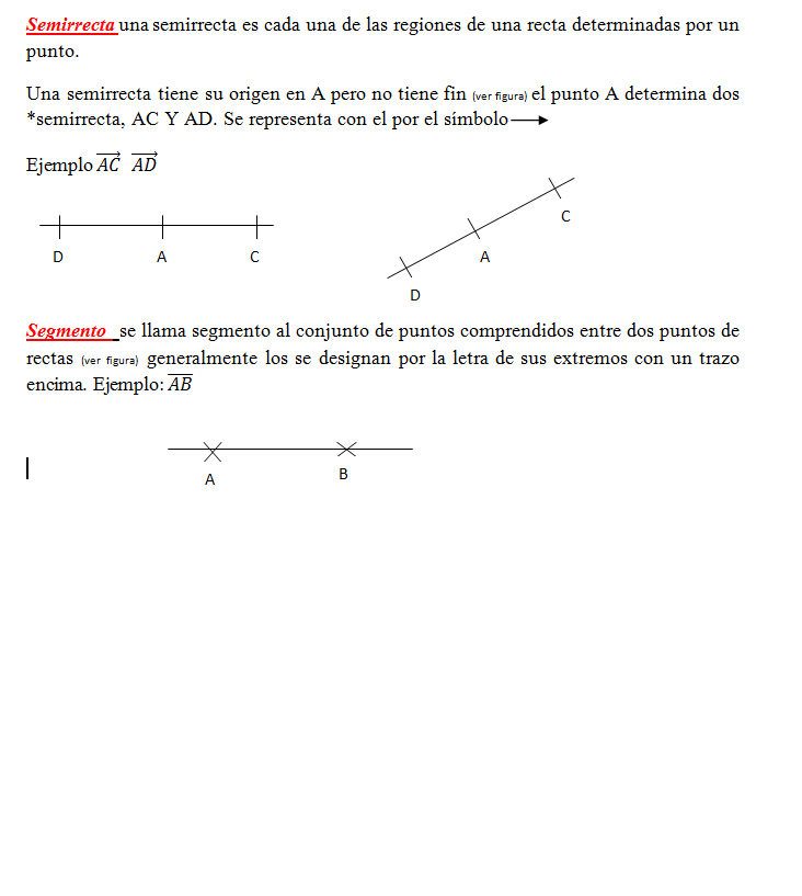 GEOMETRIA: EL PUNTO, LA RECTA Y EL SEGMENTO GEOMÉTRICO