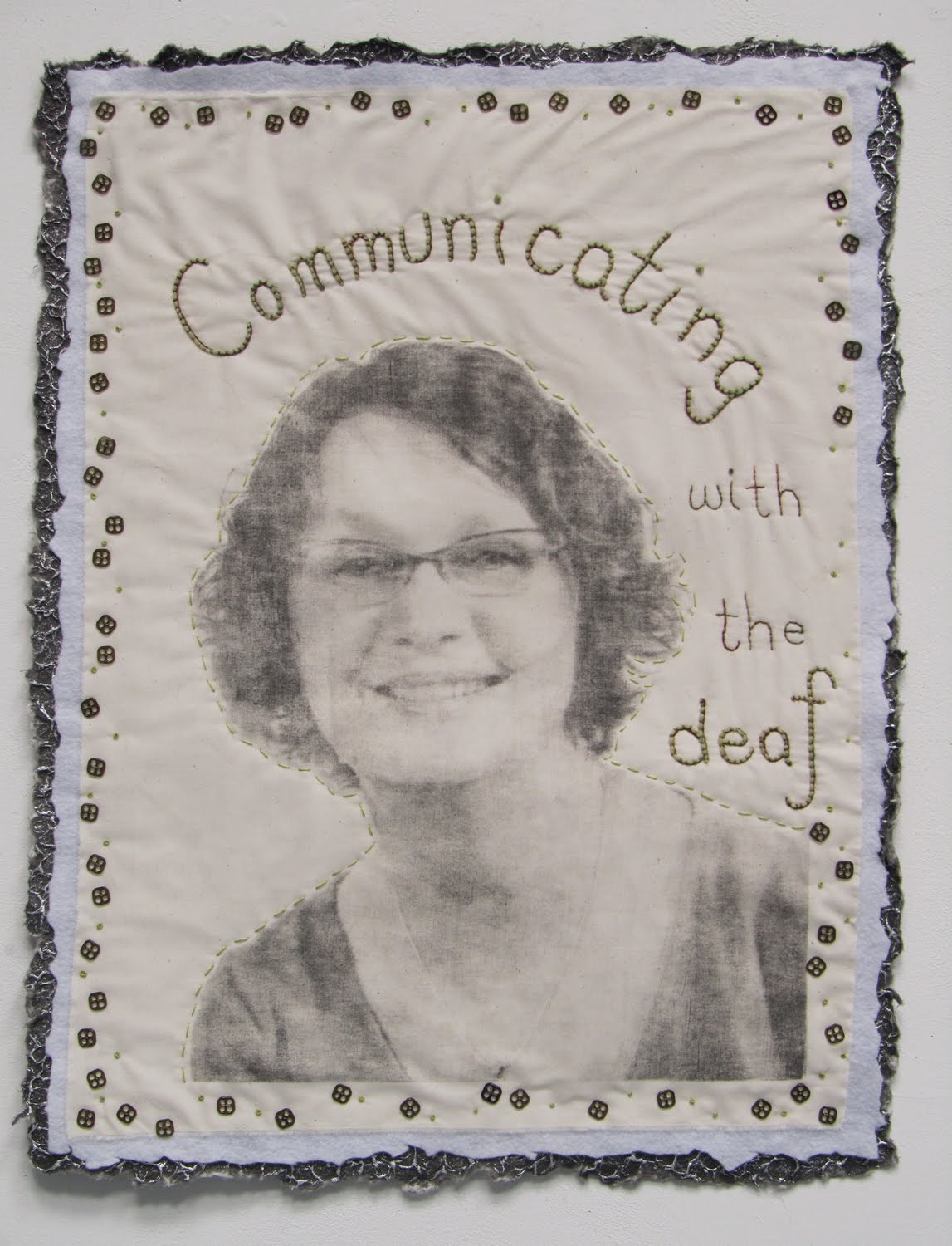 Art In Stitches: Sign Language Interpreter, Decision Portrait Series
