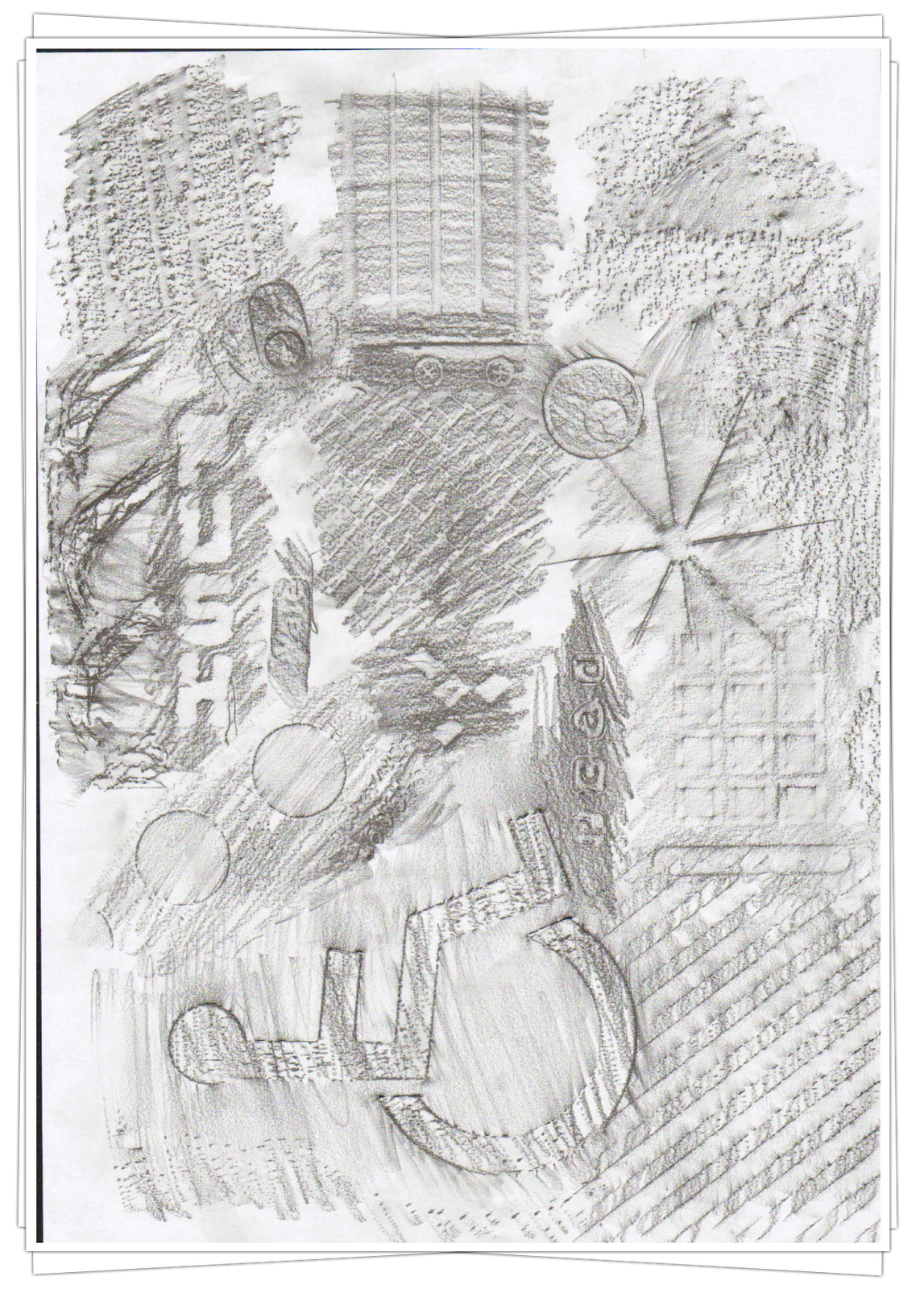 Capture: Using graphite rubbing to capture a texture.