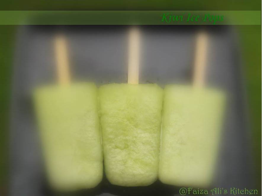 Faiza Ali's Kitchen: Kiwi Ice Pops