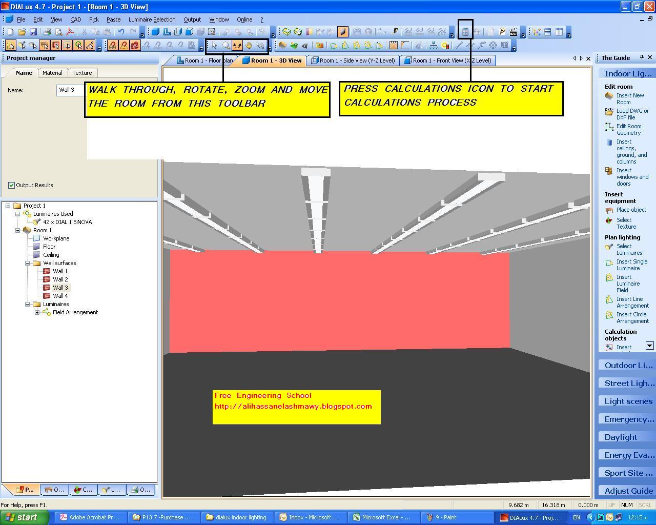 DIALux Lighting Software Program - Red Version ~ Electrical Knowhow