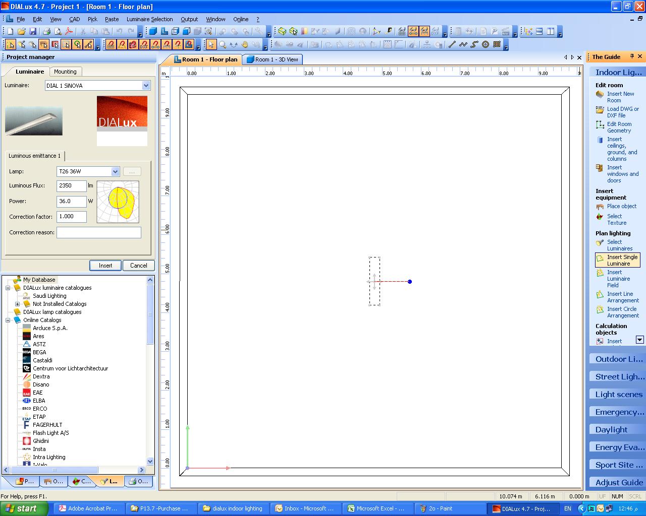 DIALux - Indoor Lighting Calculations Menu Options ~ Electrical Knowhow