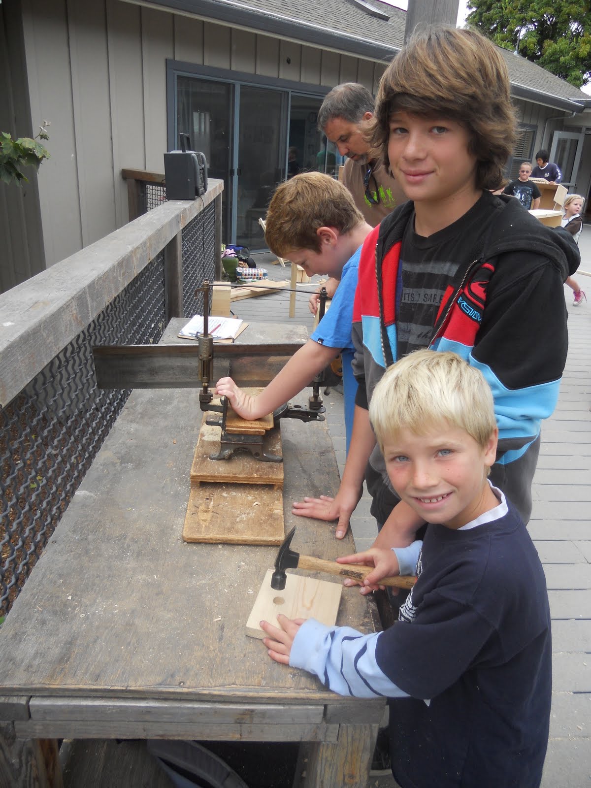 about last weekend: carpentry kids