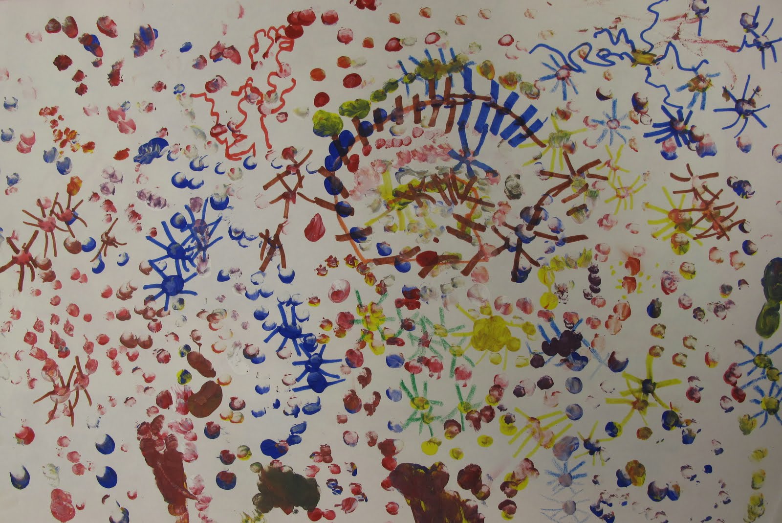 Artists For Kids: First grade "fingerprinting" painting