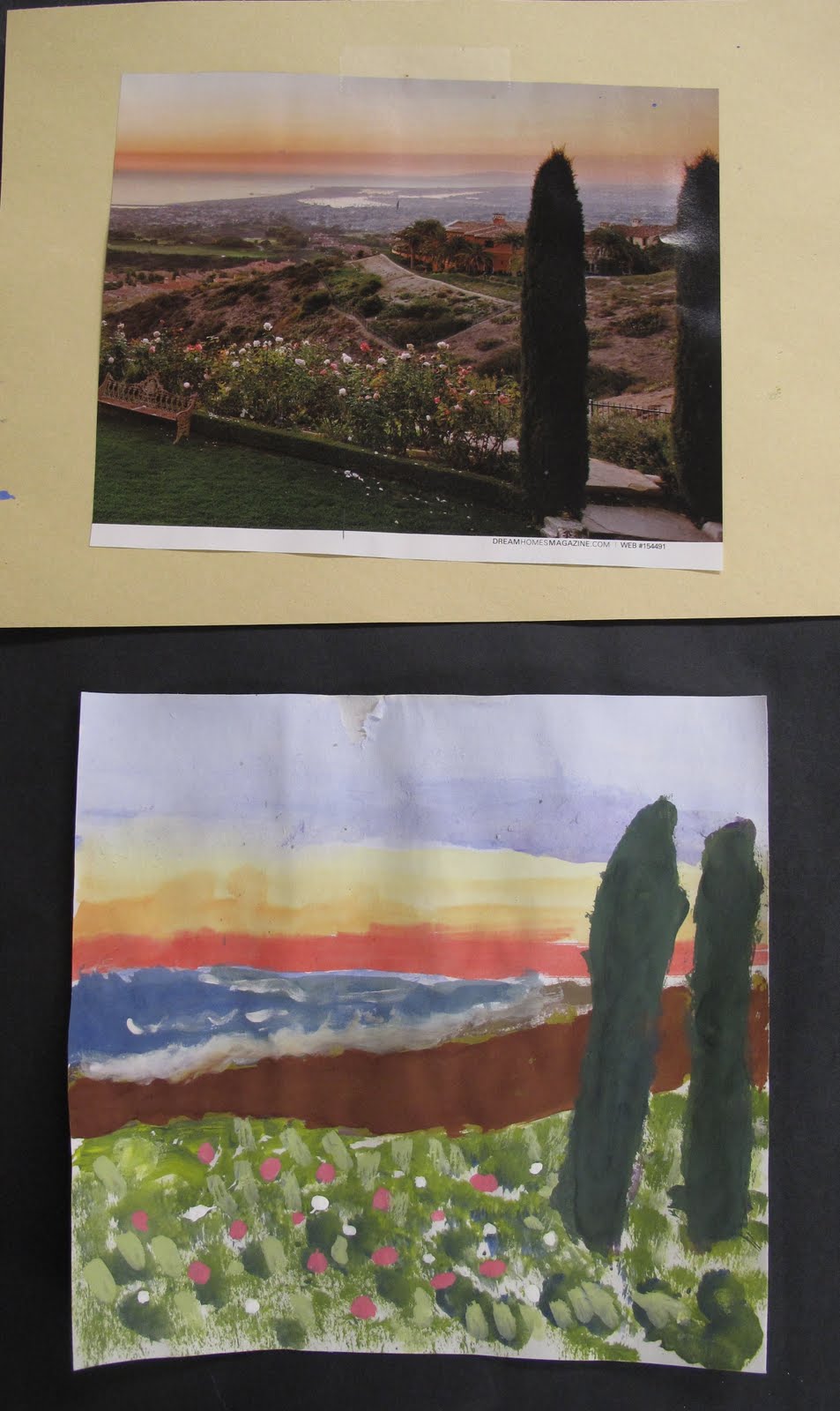 Artists For Kids: Fourth grade acrylic landscape paintings