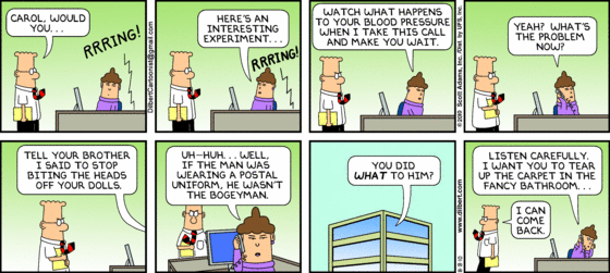 World of Cartoons and Comics: Dilbert on the art of LLB (look like busy)