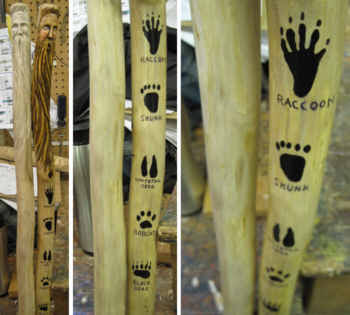 Woodspirit in Poplar Walking Sticks | Wood Trails - Dave Brock