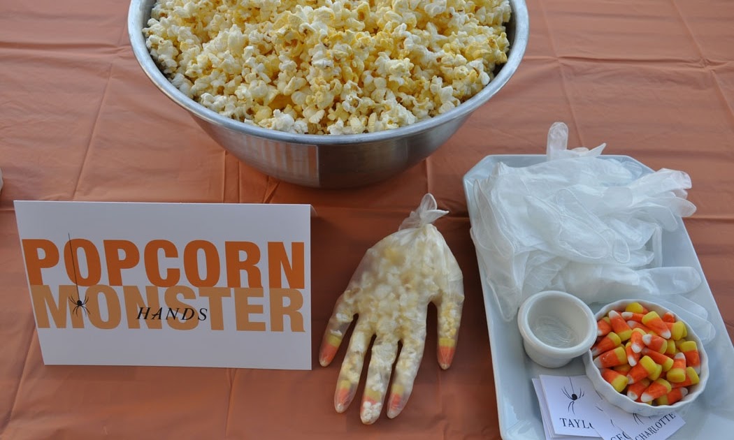 Fairmont Blog: SNACK TIME halloween popcorn monster hands