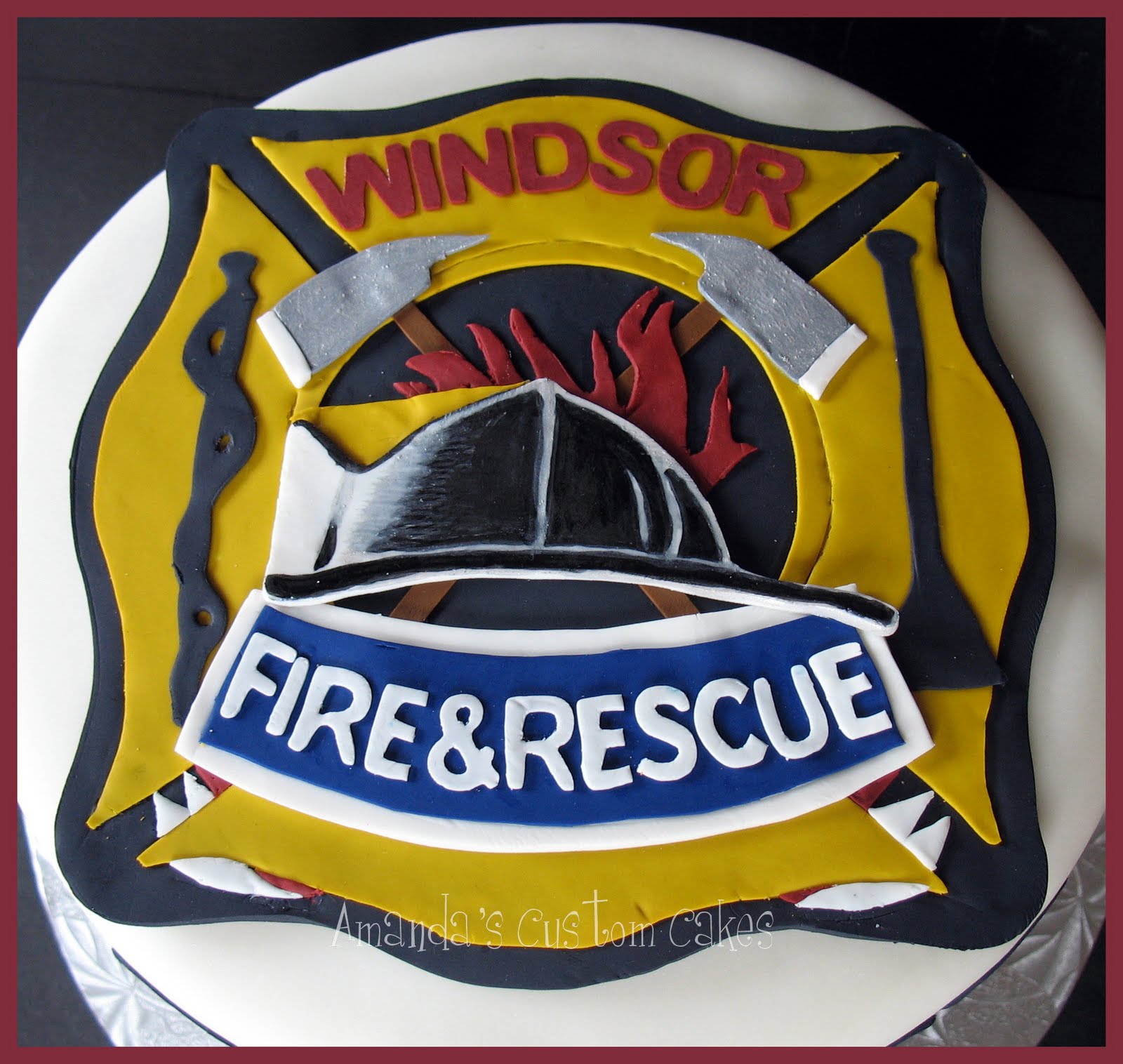 Amanda's Custom Cakes: Fire Themed Cake and Over The Hill