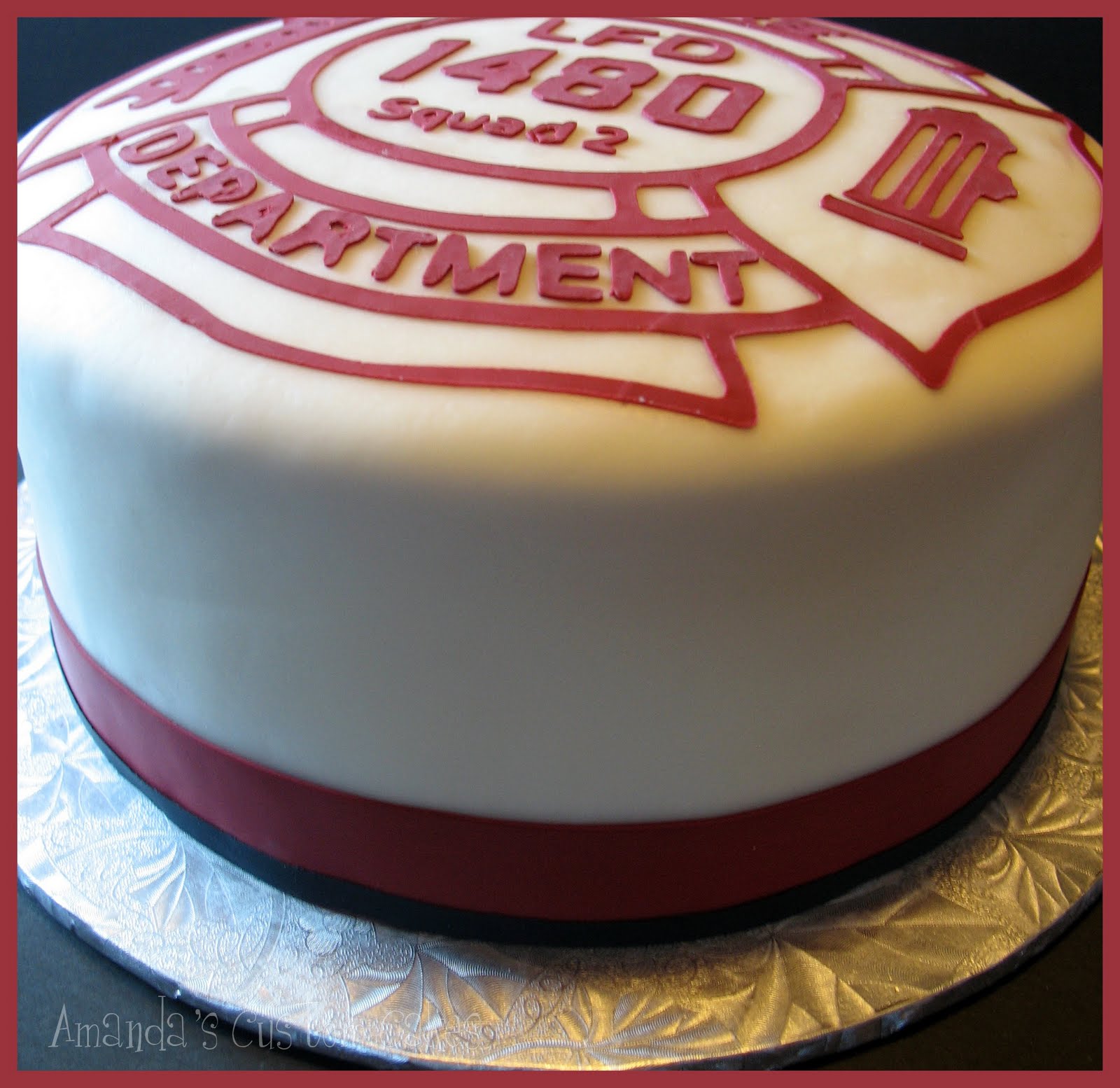 Amanda's Custom Cakes: A fire themed cake!