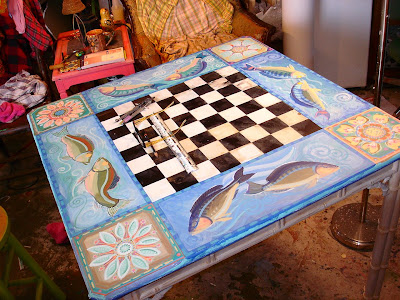 Painting It: Painted Game Table