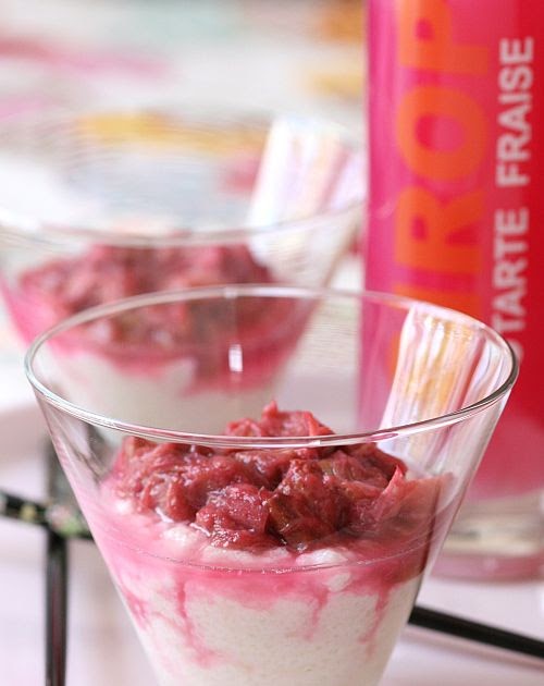 Tartelette Cardamom Tapioca Pudding Roasted Rhubarb And Strawberry Syrup