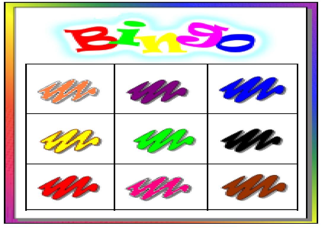 ESOS LOCOS BAJITOS DE INFANTIL: BINGO COLORES