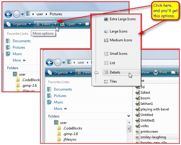 Information & Tutorial: Learn Vista - Ways To View Files and Folders