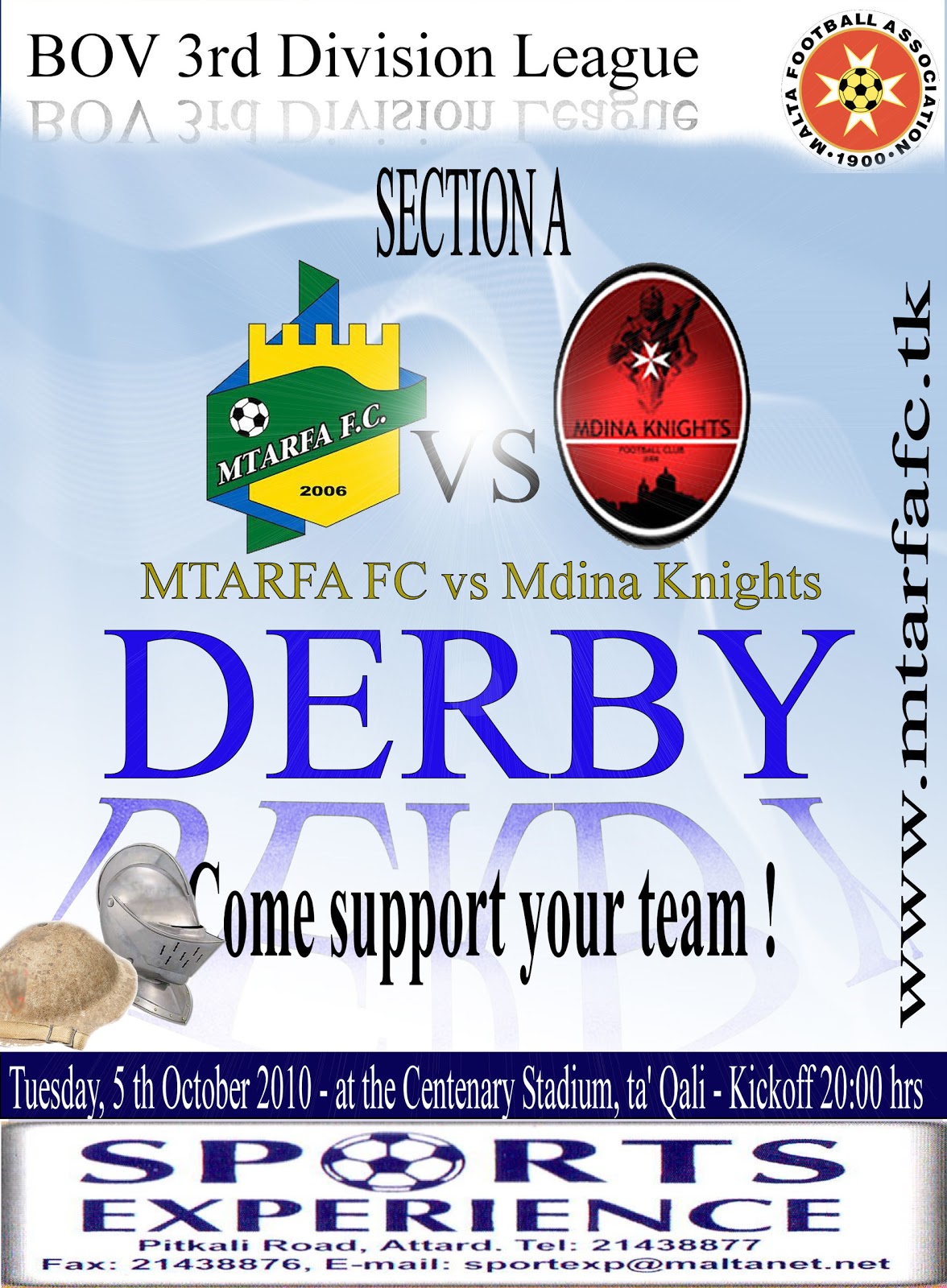 Mtarfa FC News Blog: October 2010