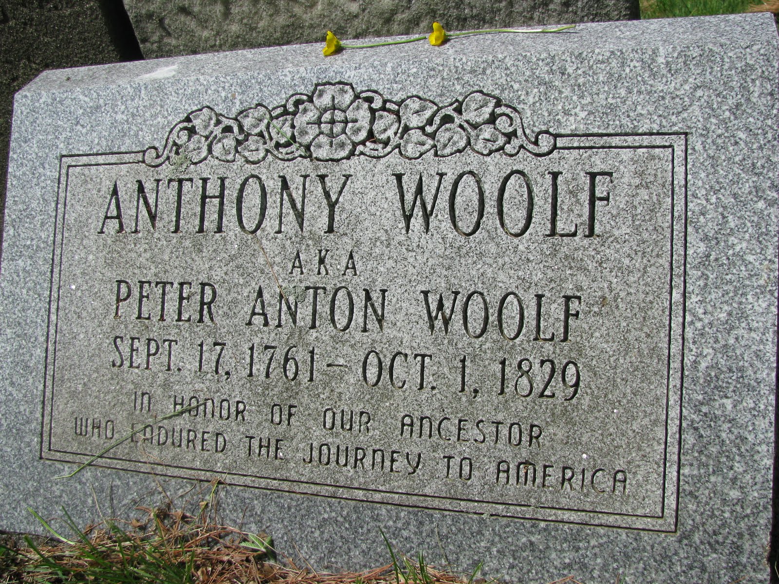 K.C. and Michelle Woolf Family Blog: Grave Sites of Anthony (Peter ...