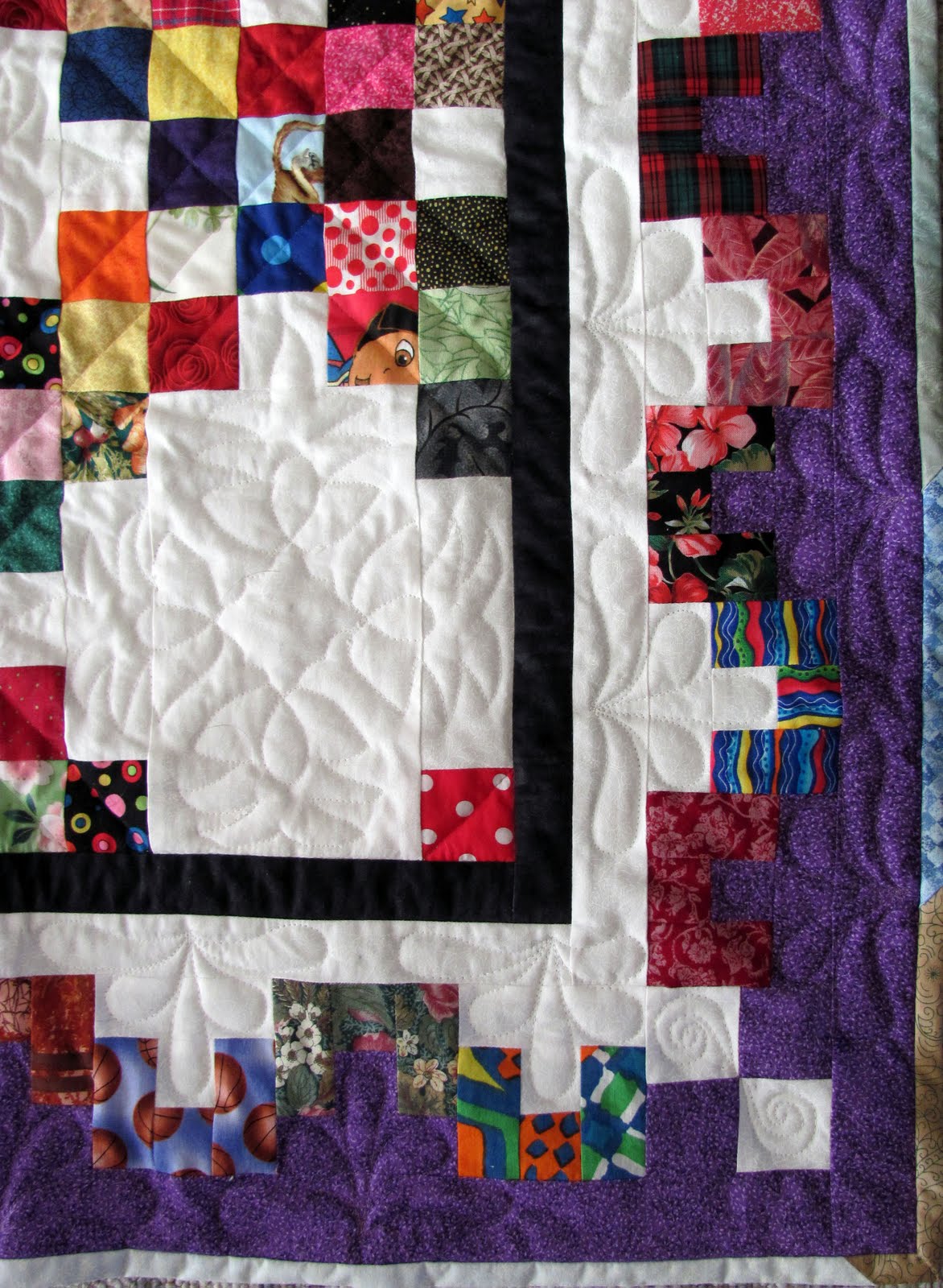 The Proficient Needle: Quilting the Scrappy Double Irish Chain Quilt