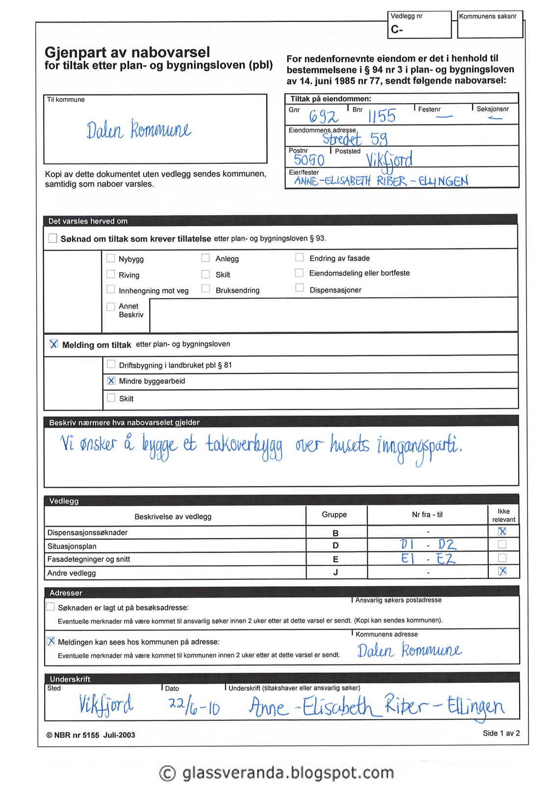 Visning leietaker: Hvordan fylle ut nabovarsel